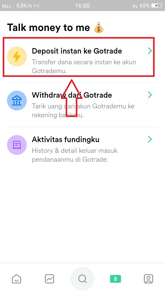 Cara Deposit Gotrade Indonesia | InvestKita